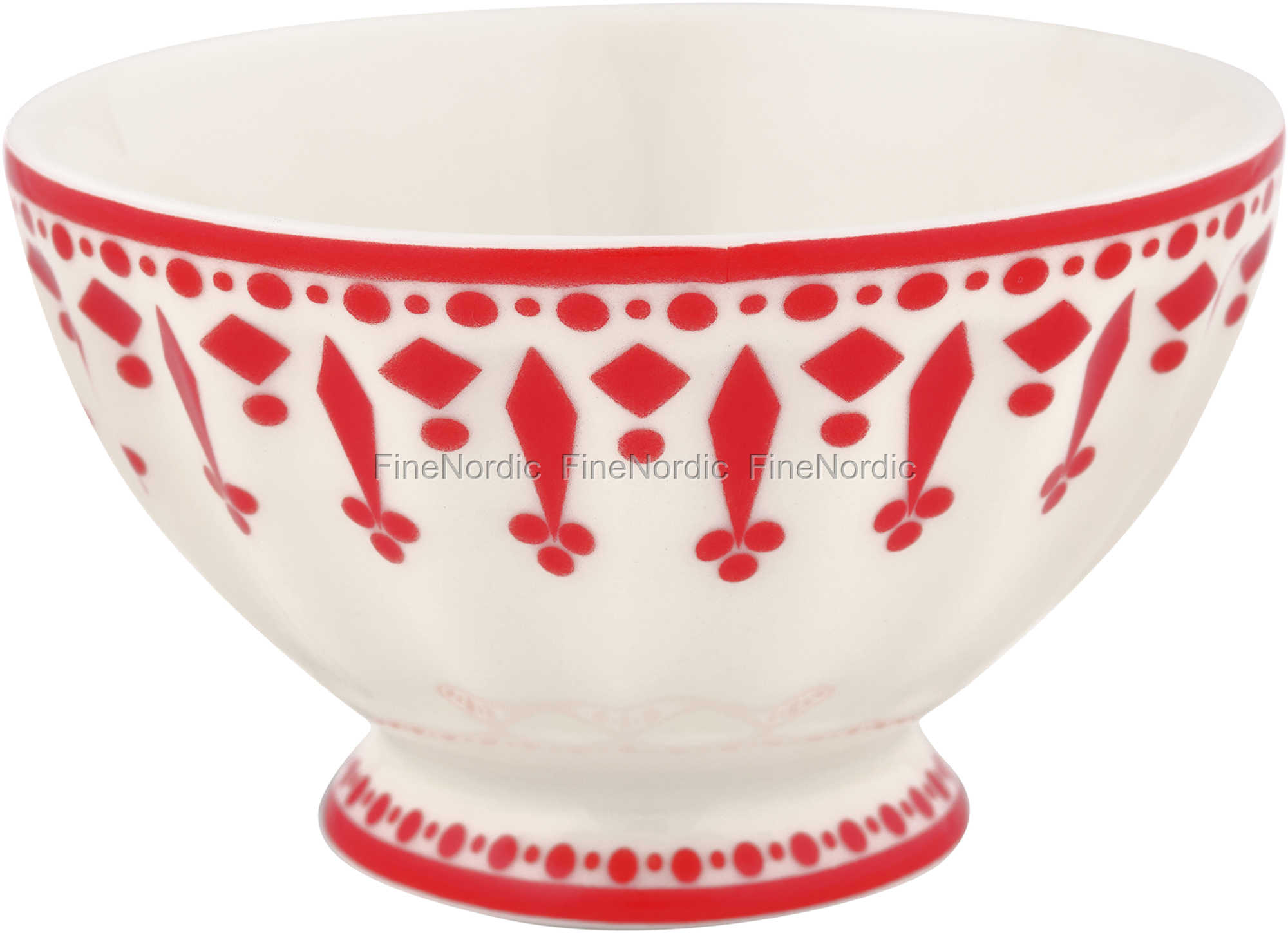 GreenGate Bolle French Bowl Medium Fleur Red