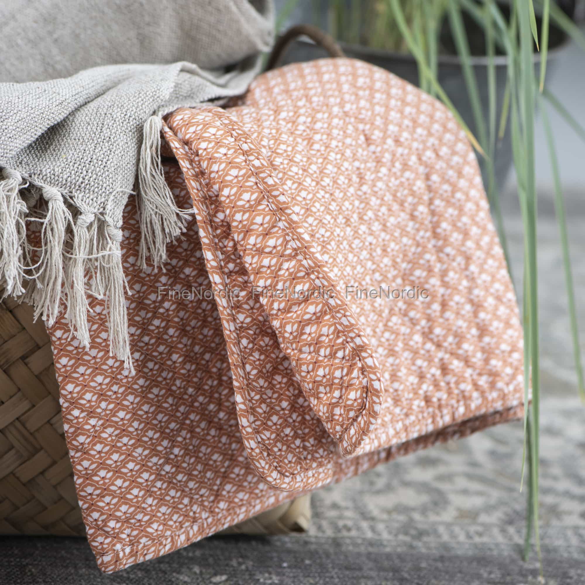 Ib Laursen Quilt Sunset med Hvitt Mønster 130 x 180 cm