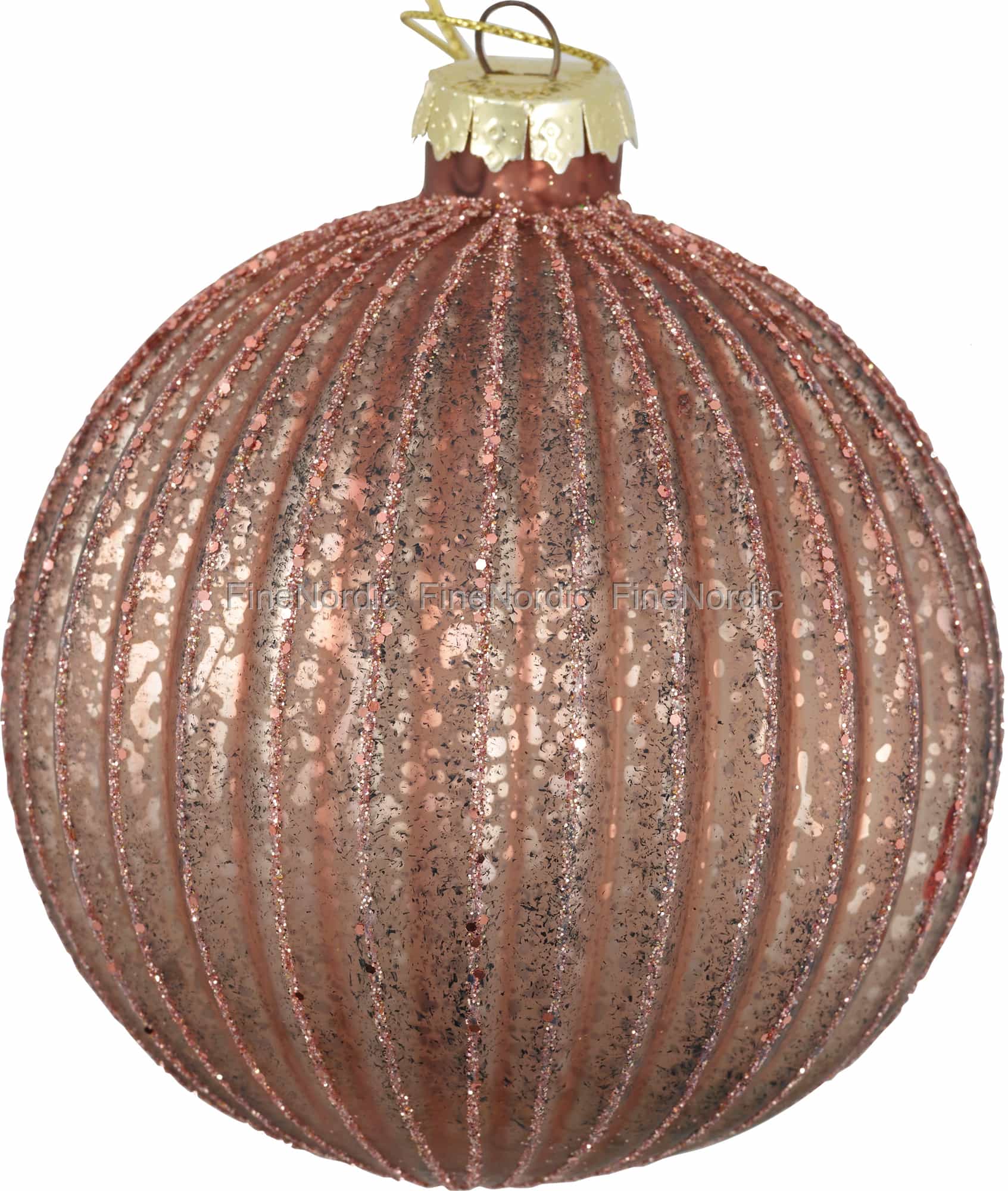 GreenGate Julekule Glass Marie Plum Stor