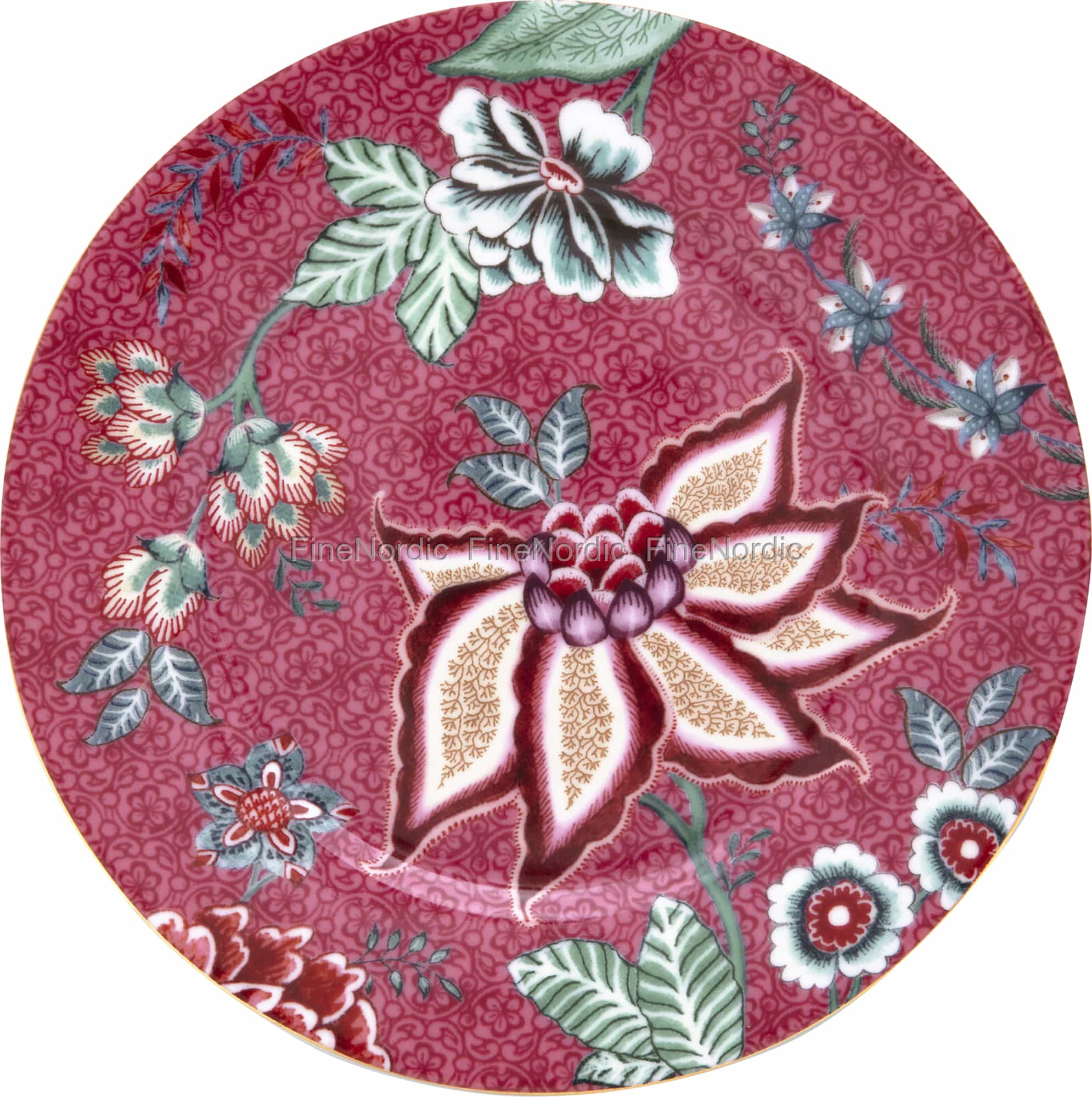 Pip Studio Tallerken Flower Festival Dark Pink 17 cm
