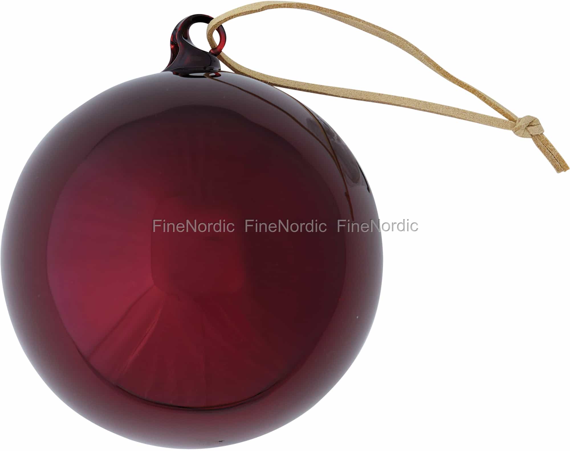 GreenGate Julekule Glass Winter Red Large