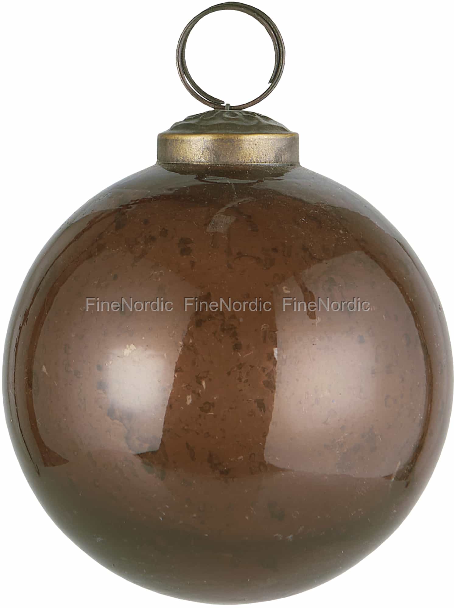 Ib Laursen Julekule Pebbled Glass Mocca Medium