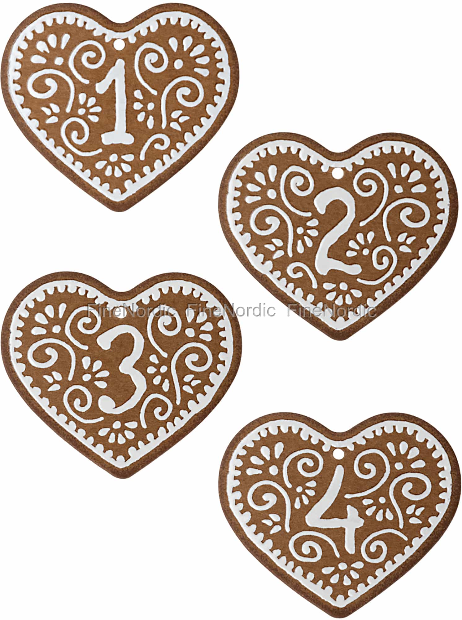 Maileg Pepperkake Gavelapper Nr. 1-4 - 4 stk