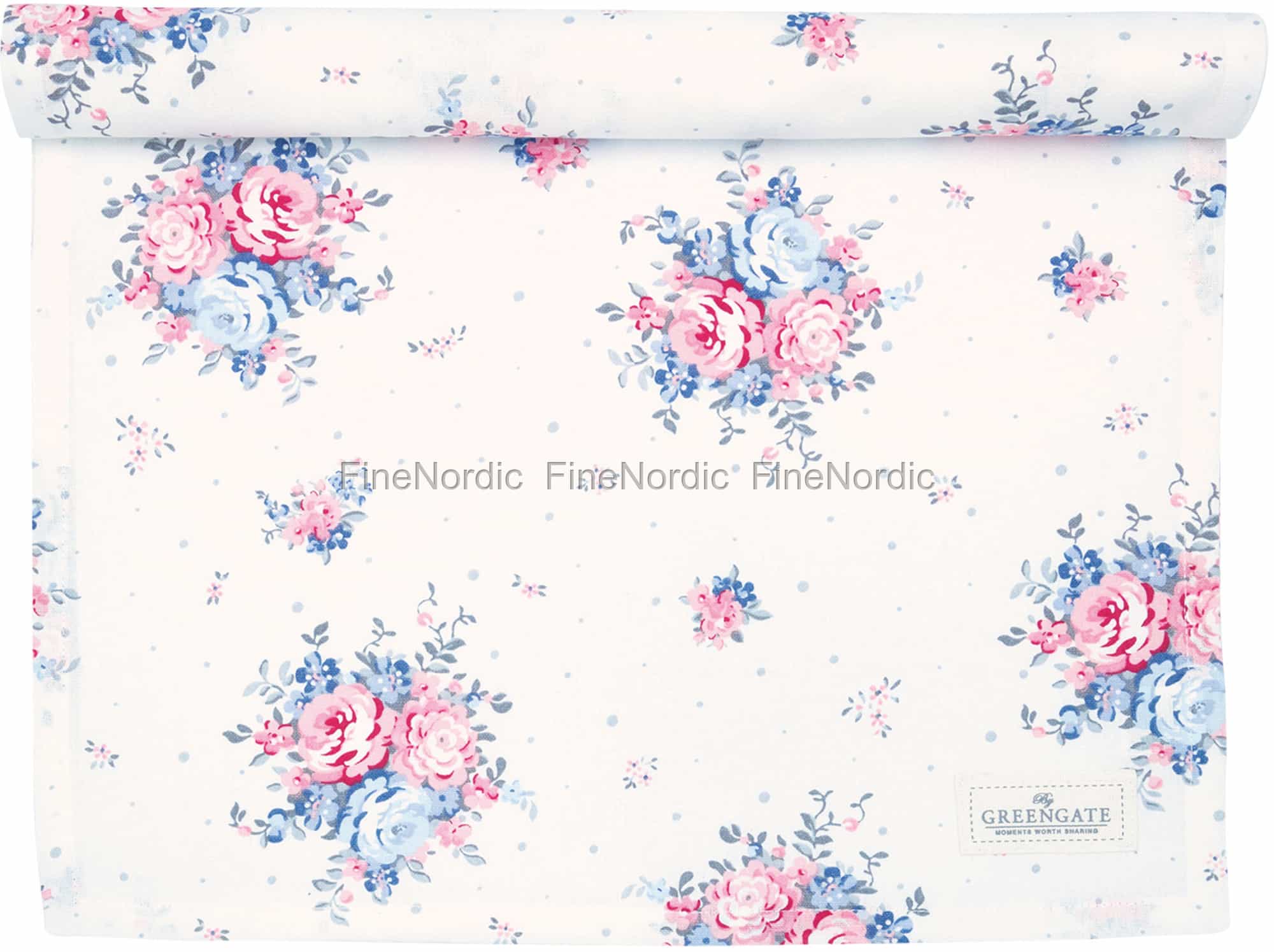 GreenGate Bordløper Emely White 45 x 140 cm