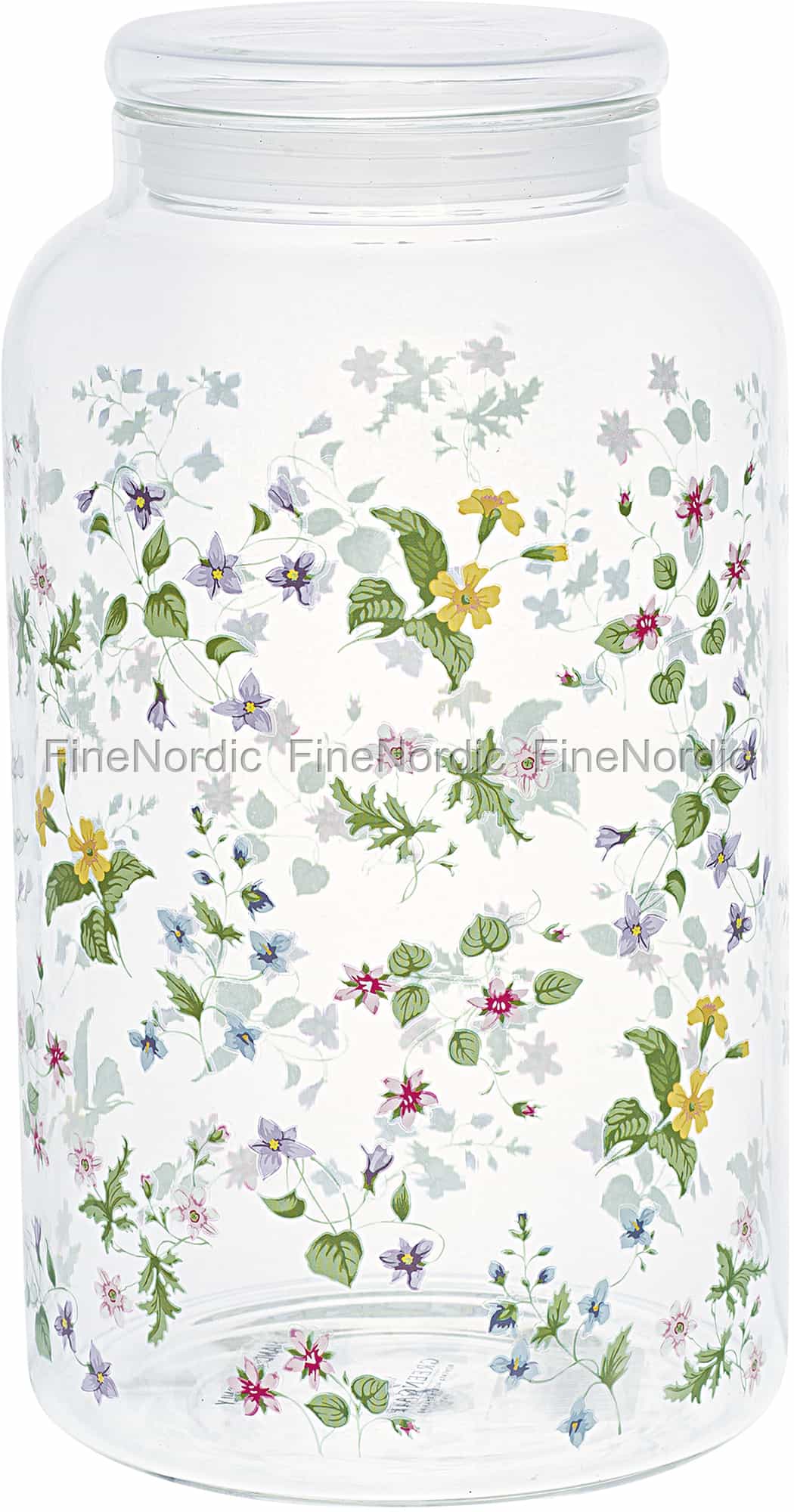 GreenGate Glasslagringskrukke Karolina White 2.5 Liter