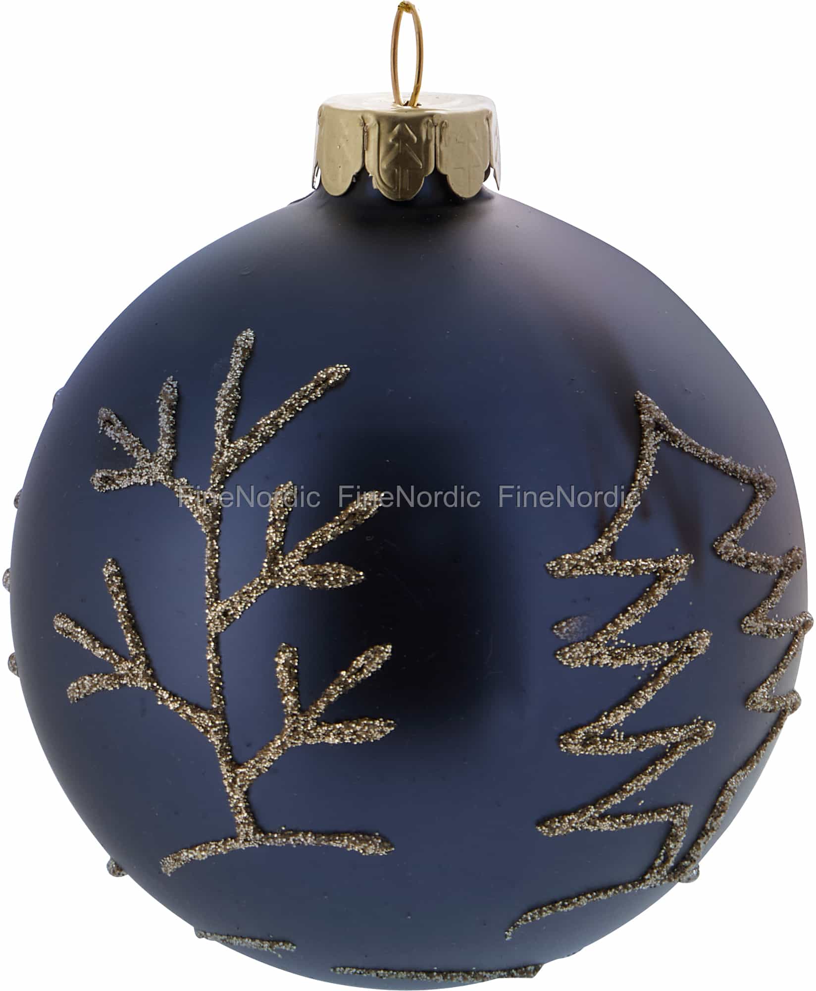 GreenGate Julekule Glass Harmony Dusty Blue Xmas