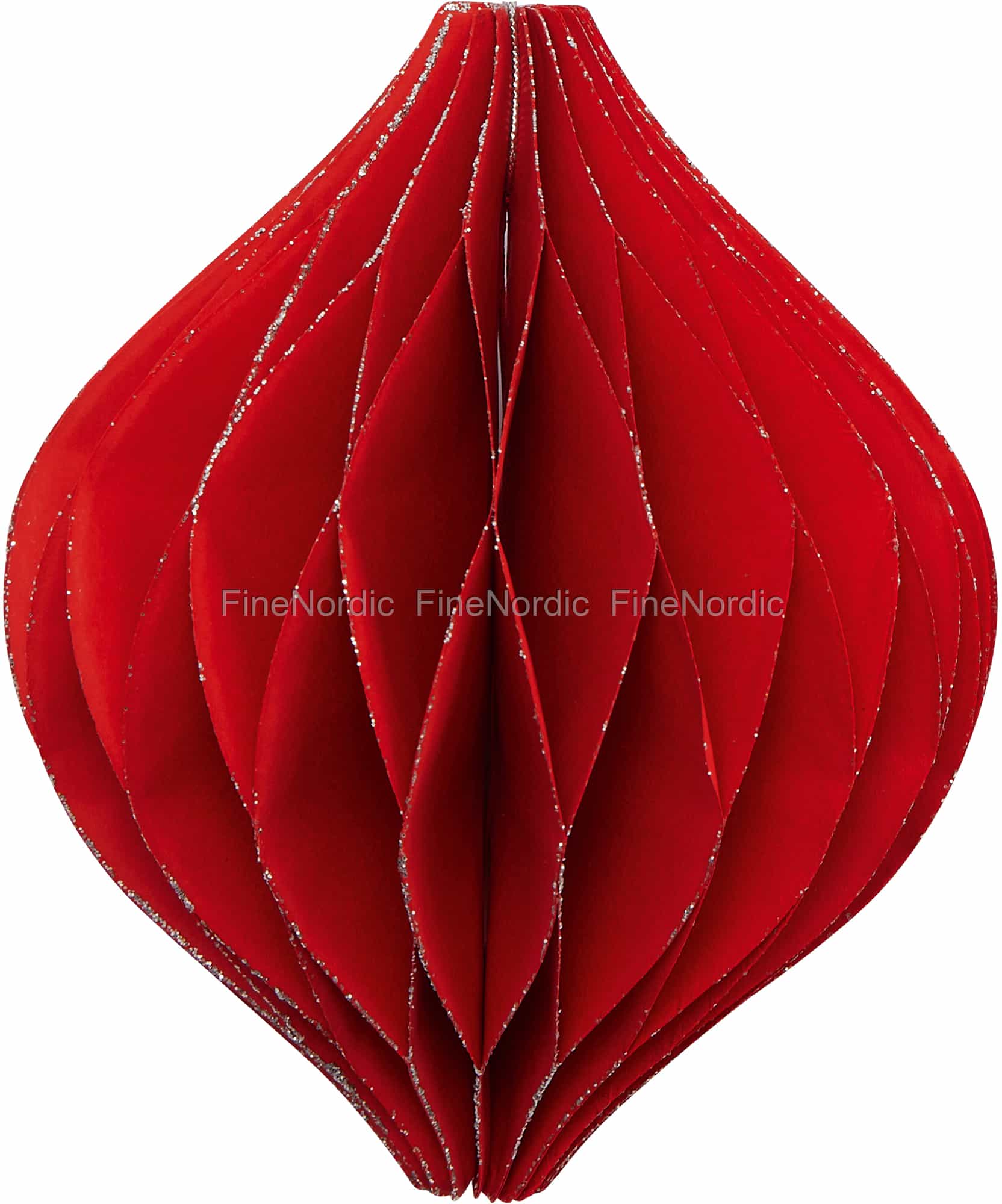 GreenGate Julepynt Honeycomb Red Sammenleggbar