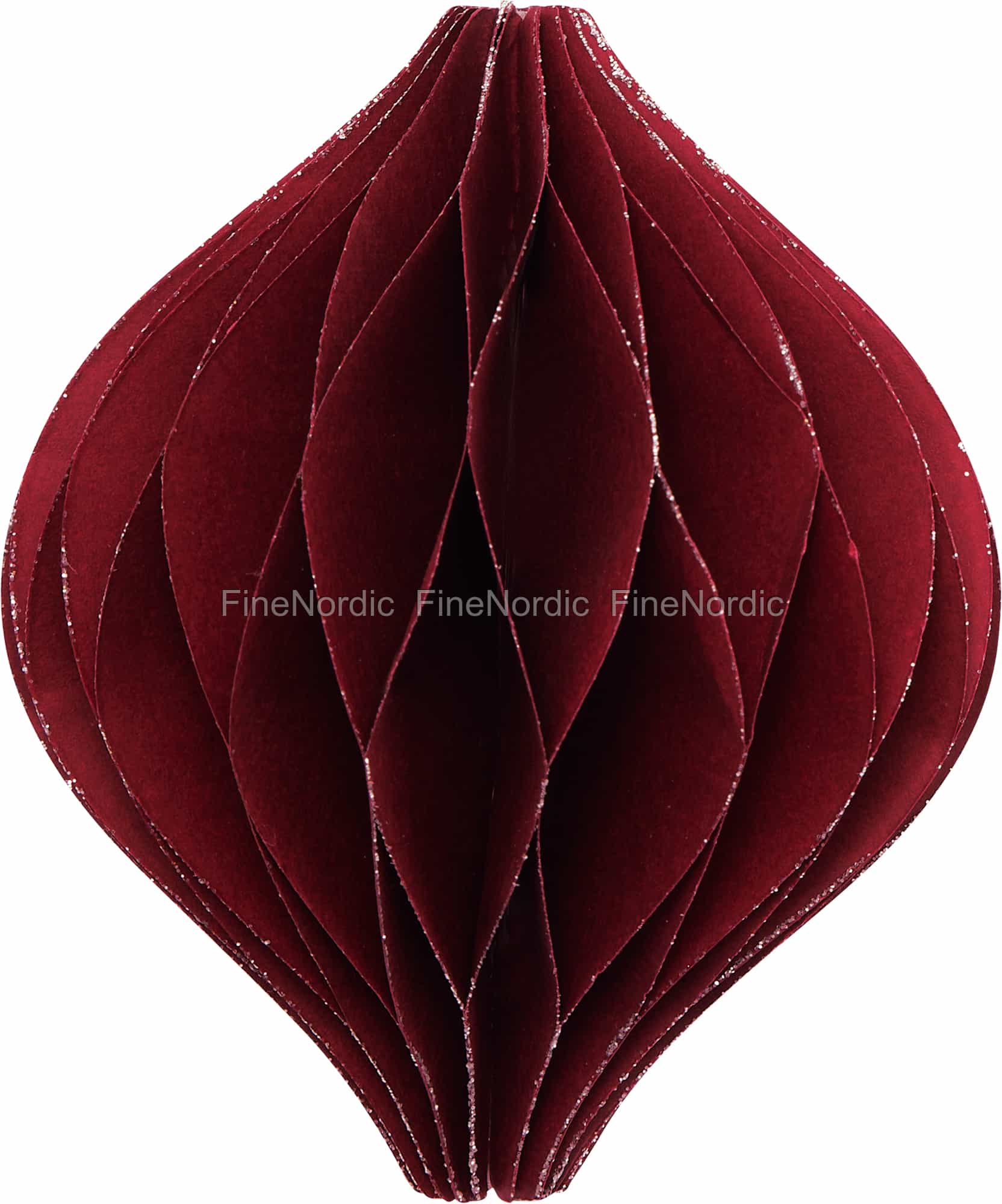 GreenGate Julepynt Honeycomb Bordeaux Sammenleggbar