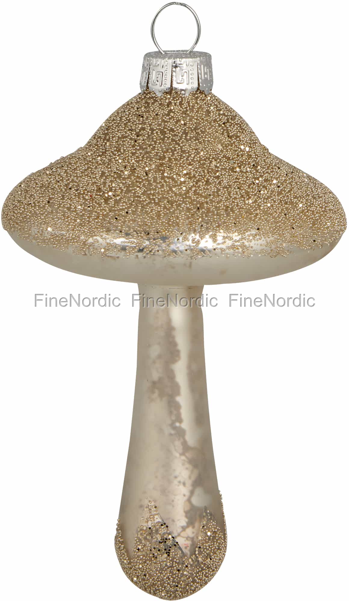 GreenGate Julepynt Sopp Glass Winter Gold Glitter Medium