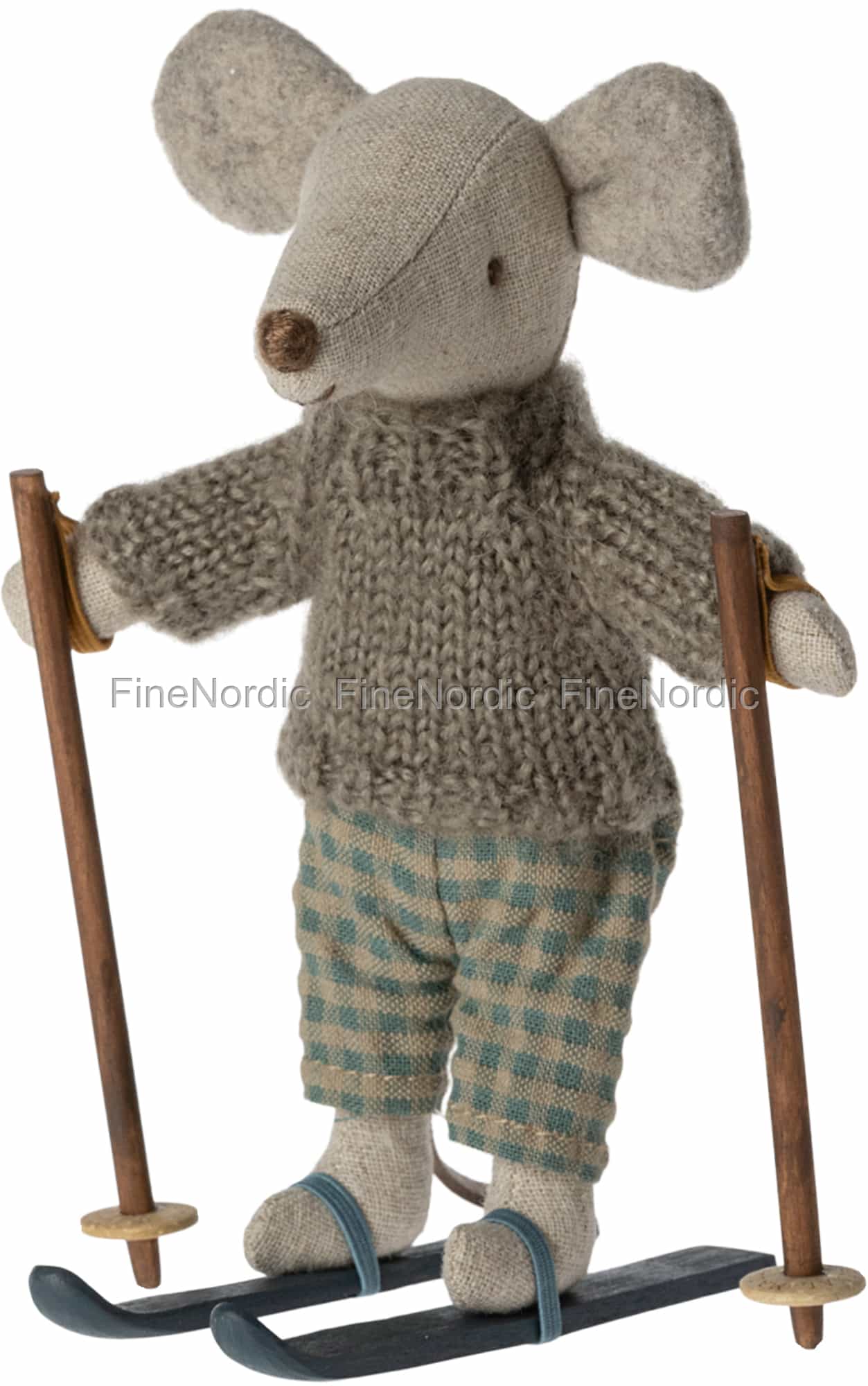 Maileg Vinter Mus med Skisett Storebror