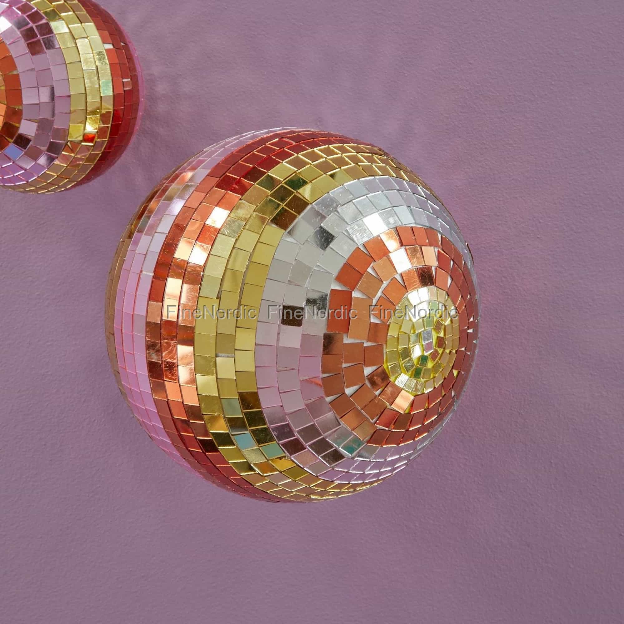 Rice Diskoball - Striper og Gull - Medium