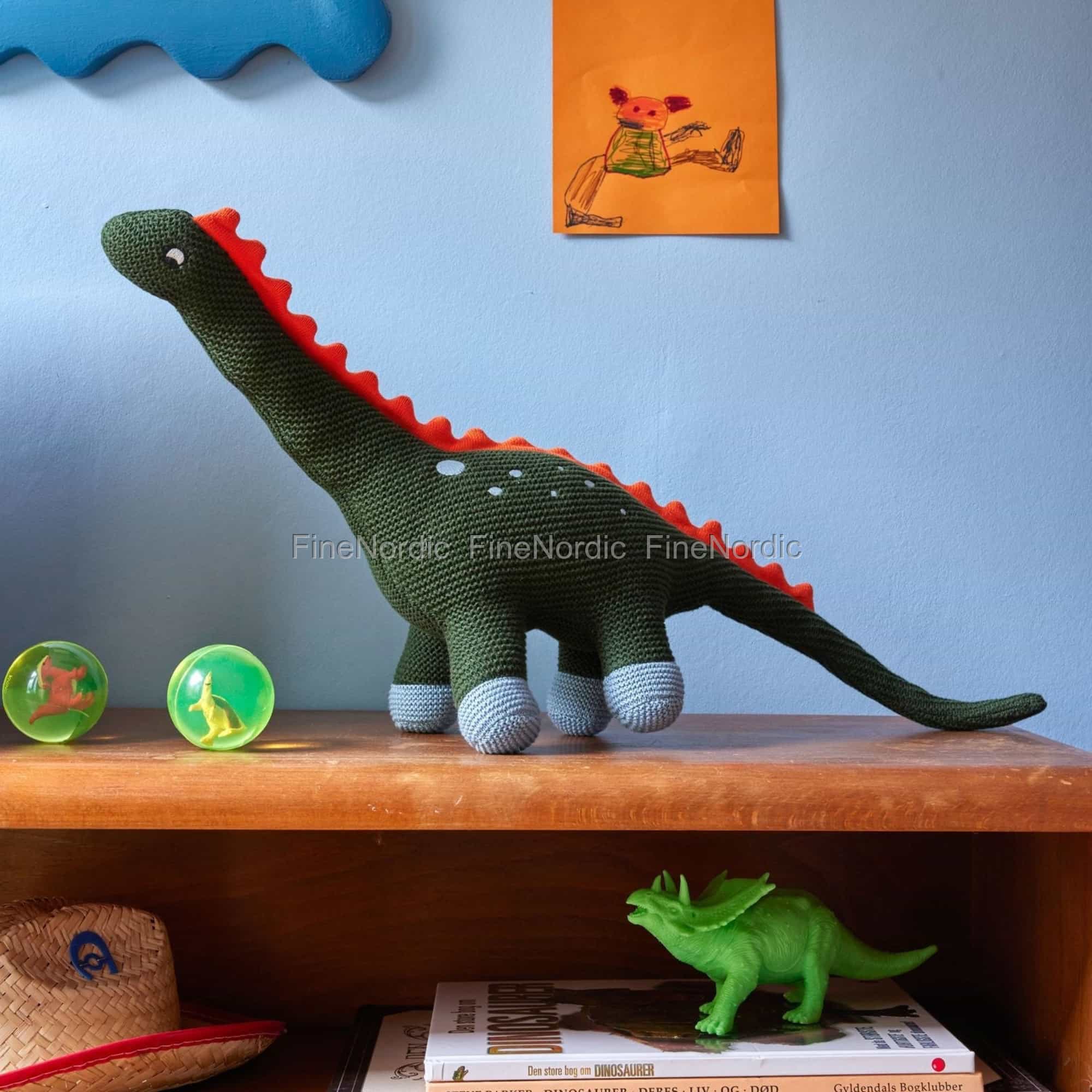 Rice Strikket Plysjleketøy for Barn - Dinosaur-form