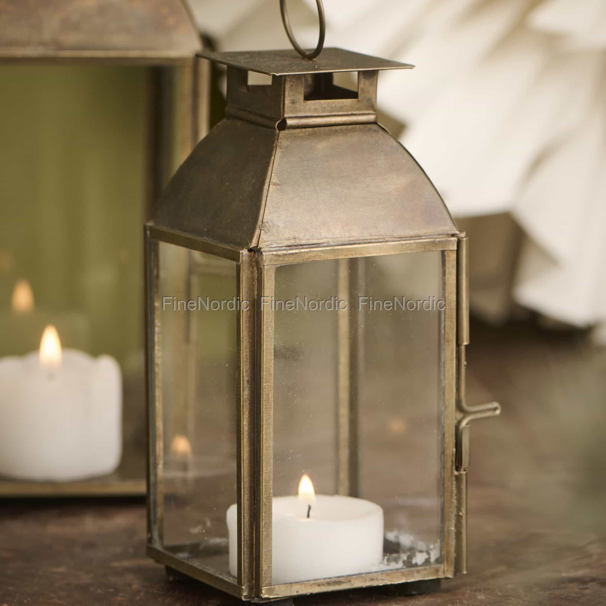 Ib Laursen Lykt Flat Skorstein Alfred Messing Liten