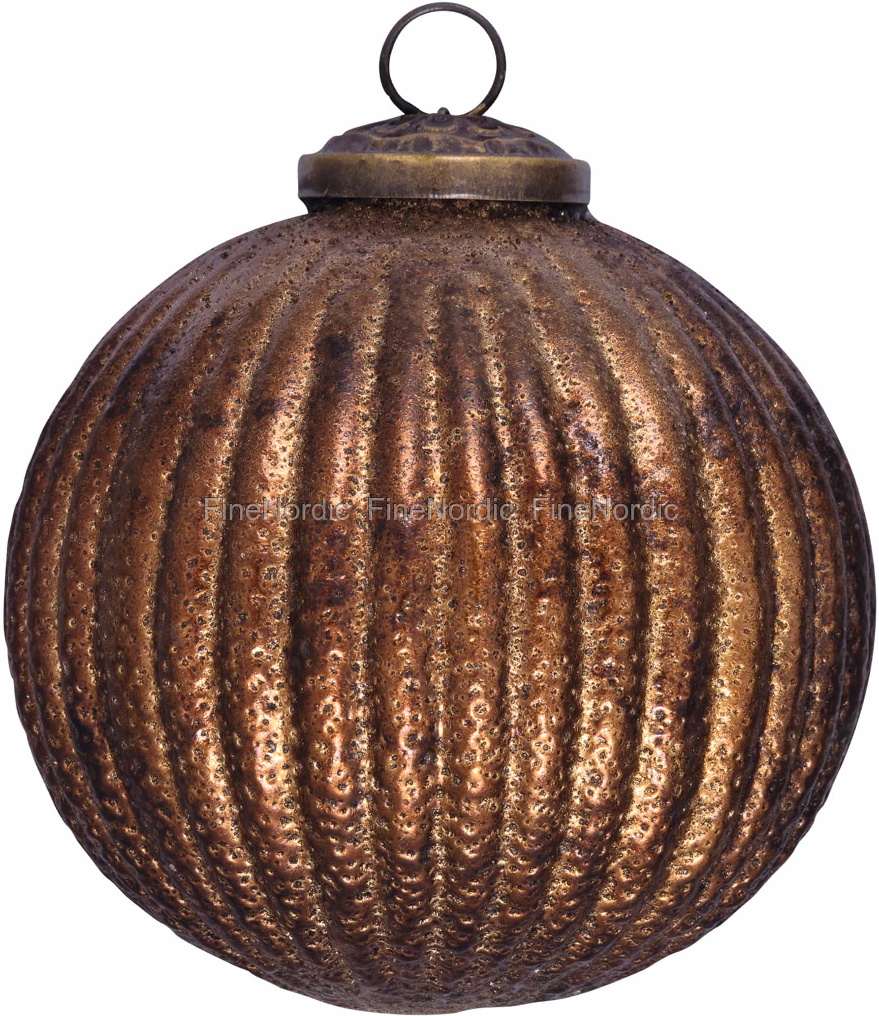 GreenGate Julekule Glass Cutting Gull Stor