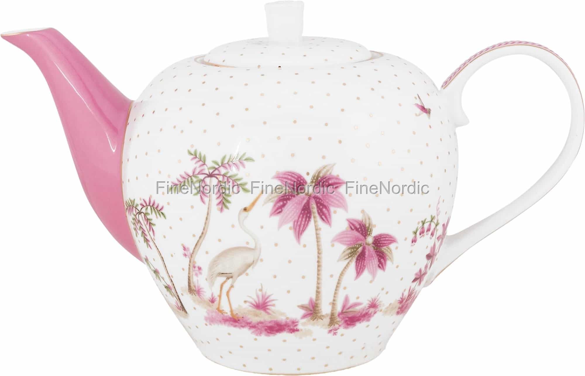 Pip Studio Tekanne Jolie Prikker Gull Rosa 1,6 Liter