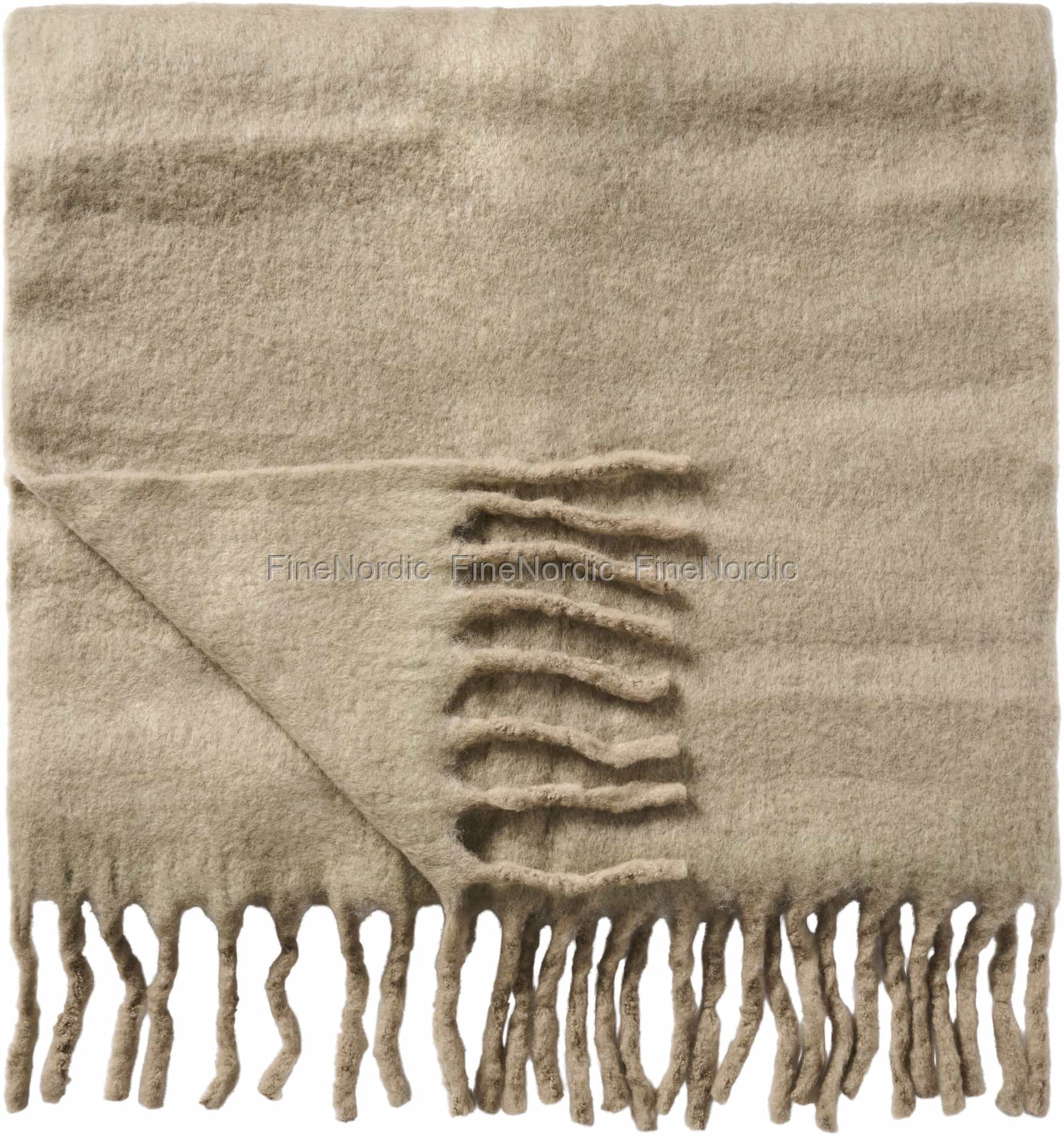 Pledd - Linfarget - Frynsjer 130 x 170 cm | Ib Laursen